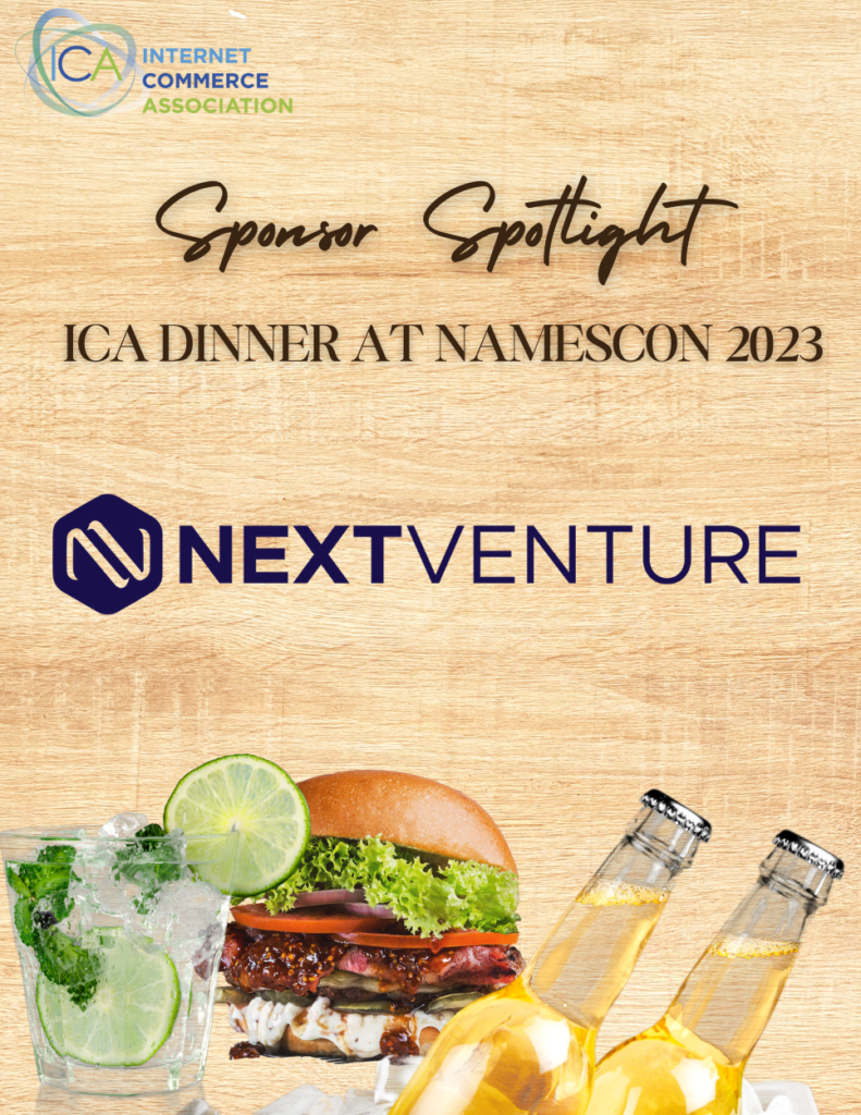 ICA Dinner at NamesCon - Sponsor Spotlight - Next Venture - InternetCommerce.org